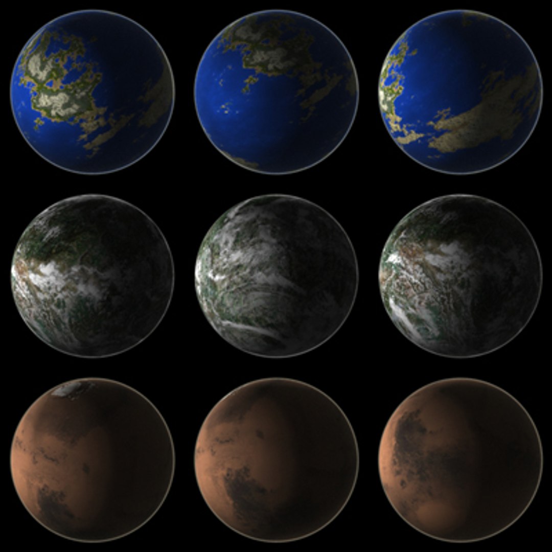 3d model planets