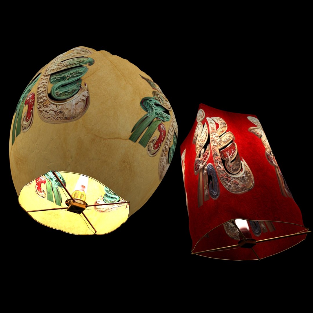 3D Chinese Sky Lantern Model - TurboSquid 2230466