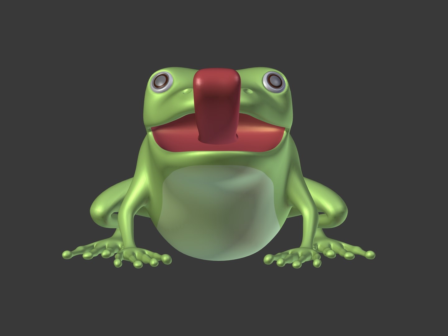 Cartoon Frog 3D Model - TurboSquid 1446635