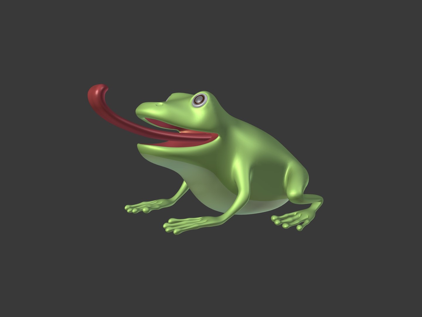 Cartoon frog 3D model - TurboSquid 1446635