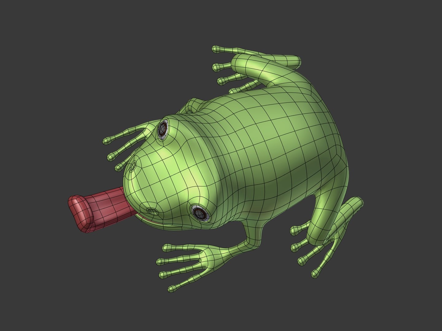 Cartoon frog 3D model - TurboSquid 1446635