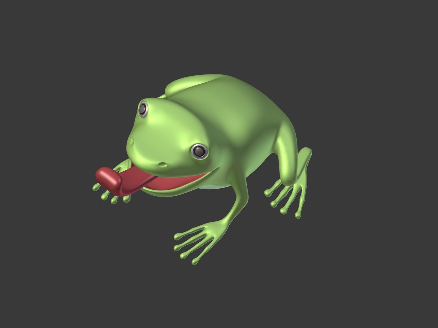 Cartoon frog 3D model - TurboSquid 1446635