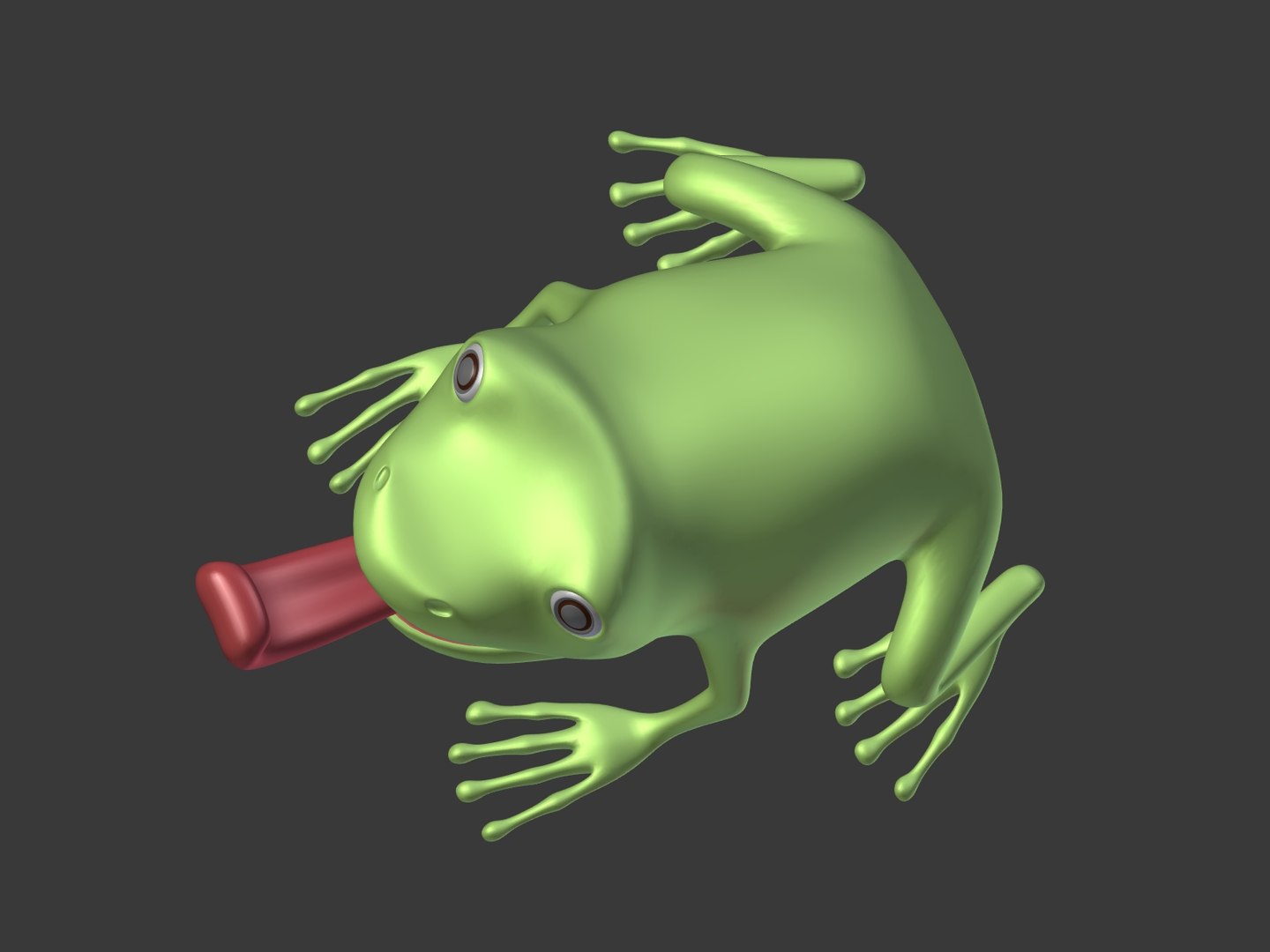 Cartoon frog 3D model - TurboSquid 1446635