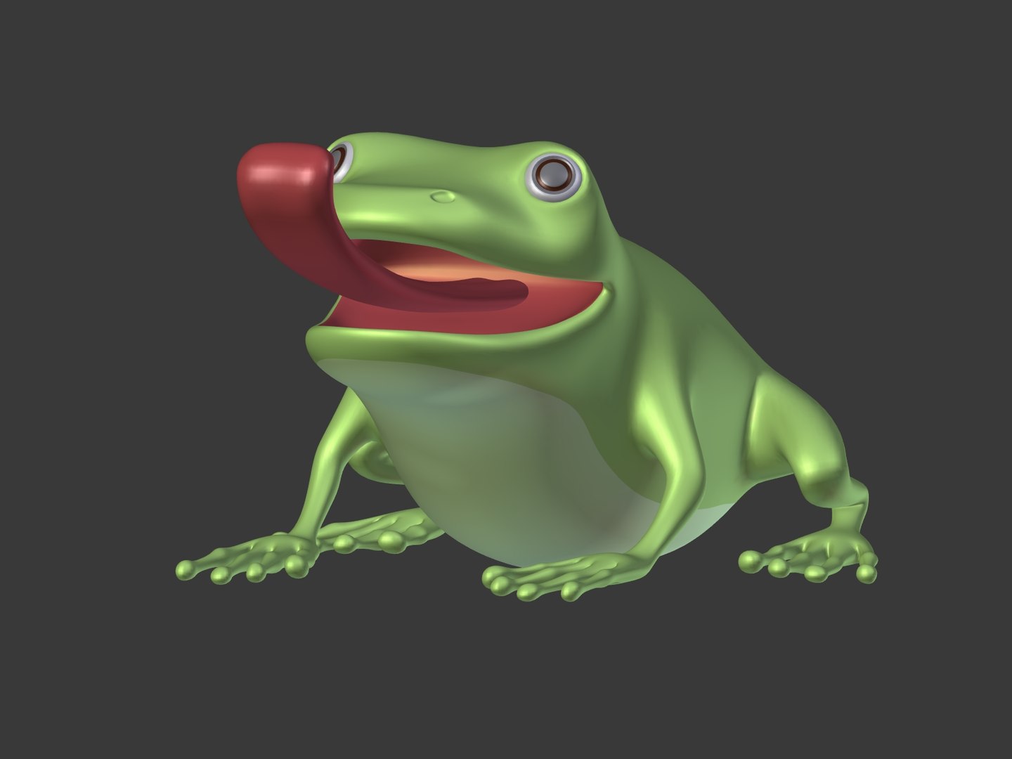 Cartoon Frog 3D Model - TurboSquid 1446635