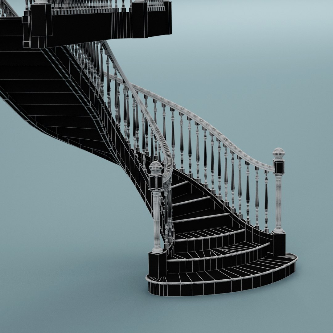 3d Wooden Staircase Stair Model