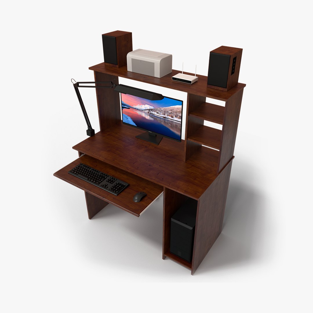 3D PC With Table - TurboSquid 1722407