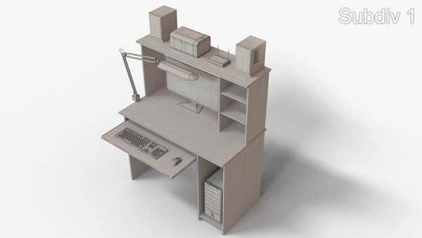3D PC with table - TurboSquid 1722407