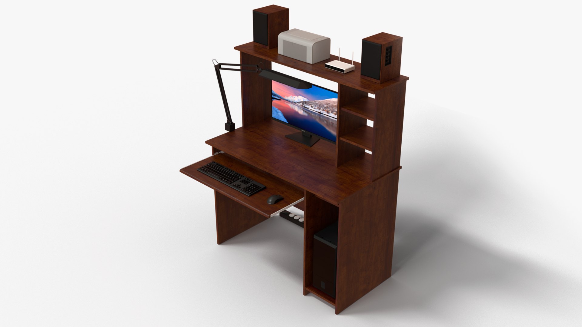 3D PC With Table - TurboSquid 1722407