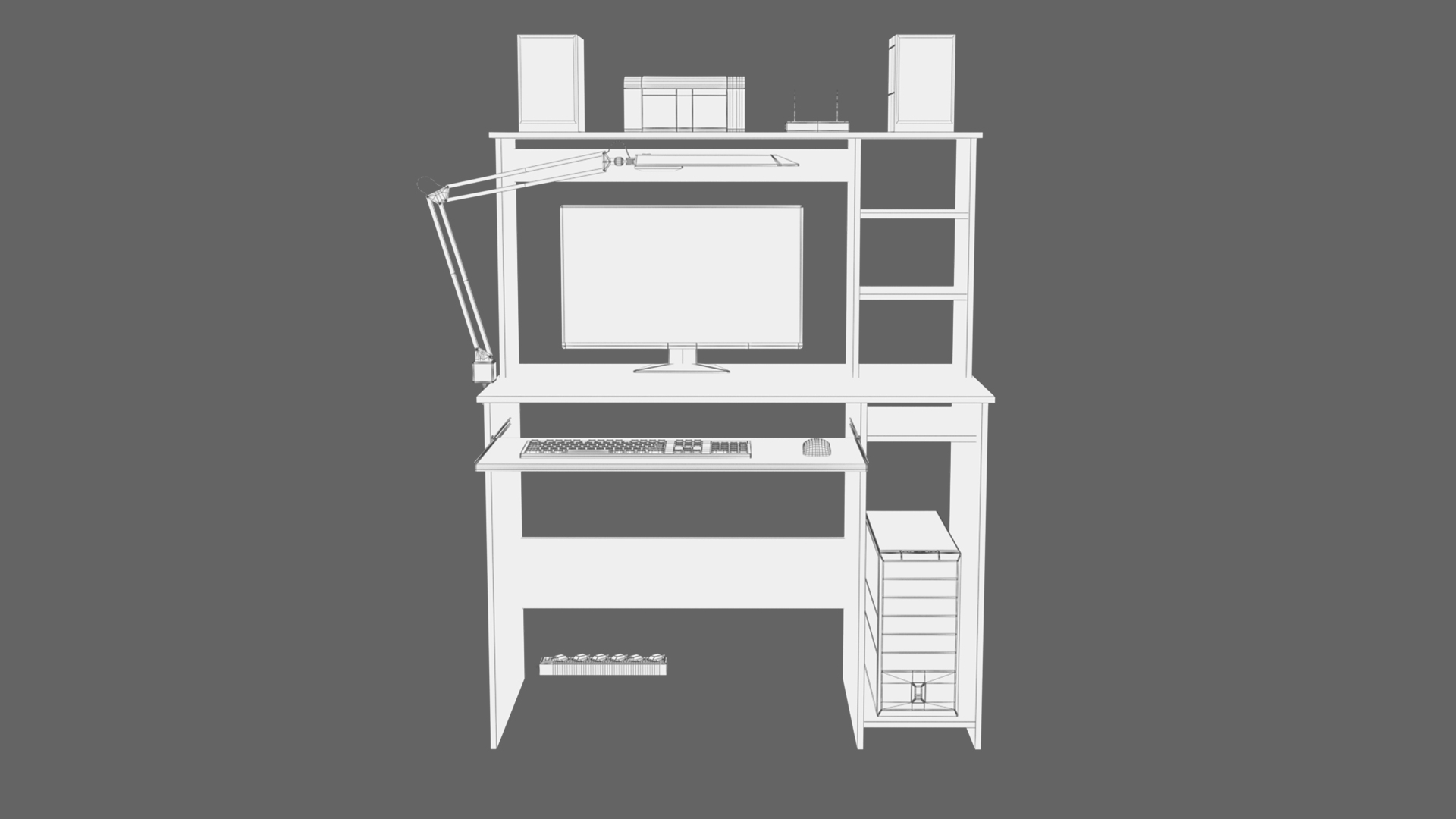 3D PC With Table - TurboSquid 1722407