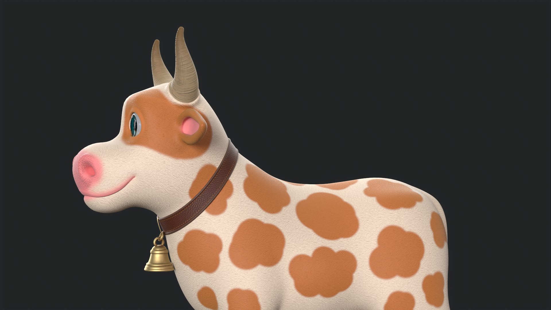 3D Model Cartoon Cow V3 - TurboSquid 2097865