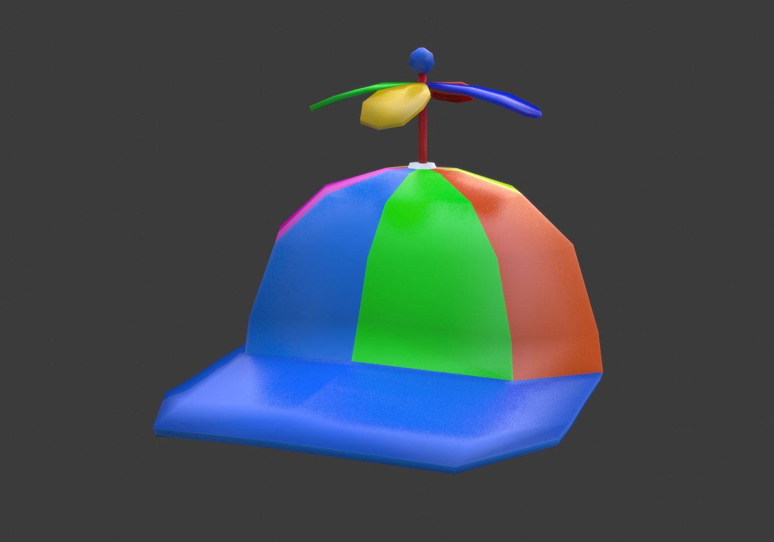 Colorful headgear Low-poly 3D model - TurboSquid 1893297