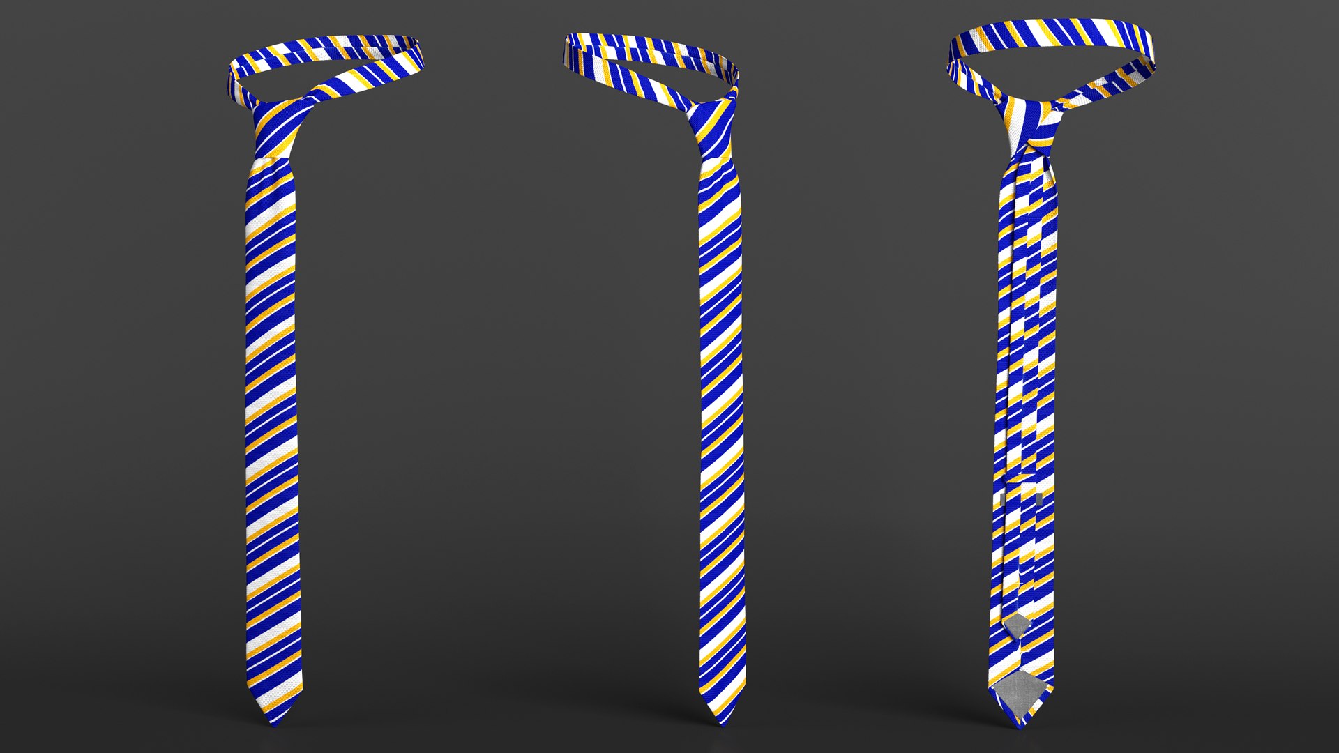 Classic Striped Necktie 3D - TurboSquid 2203522