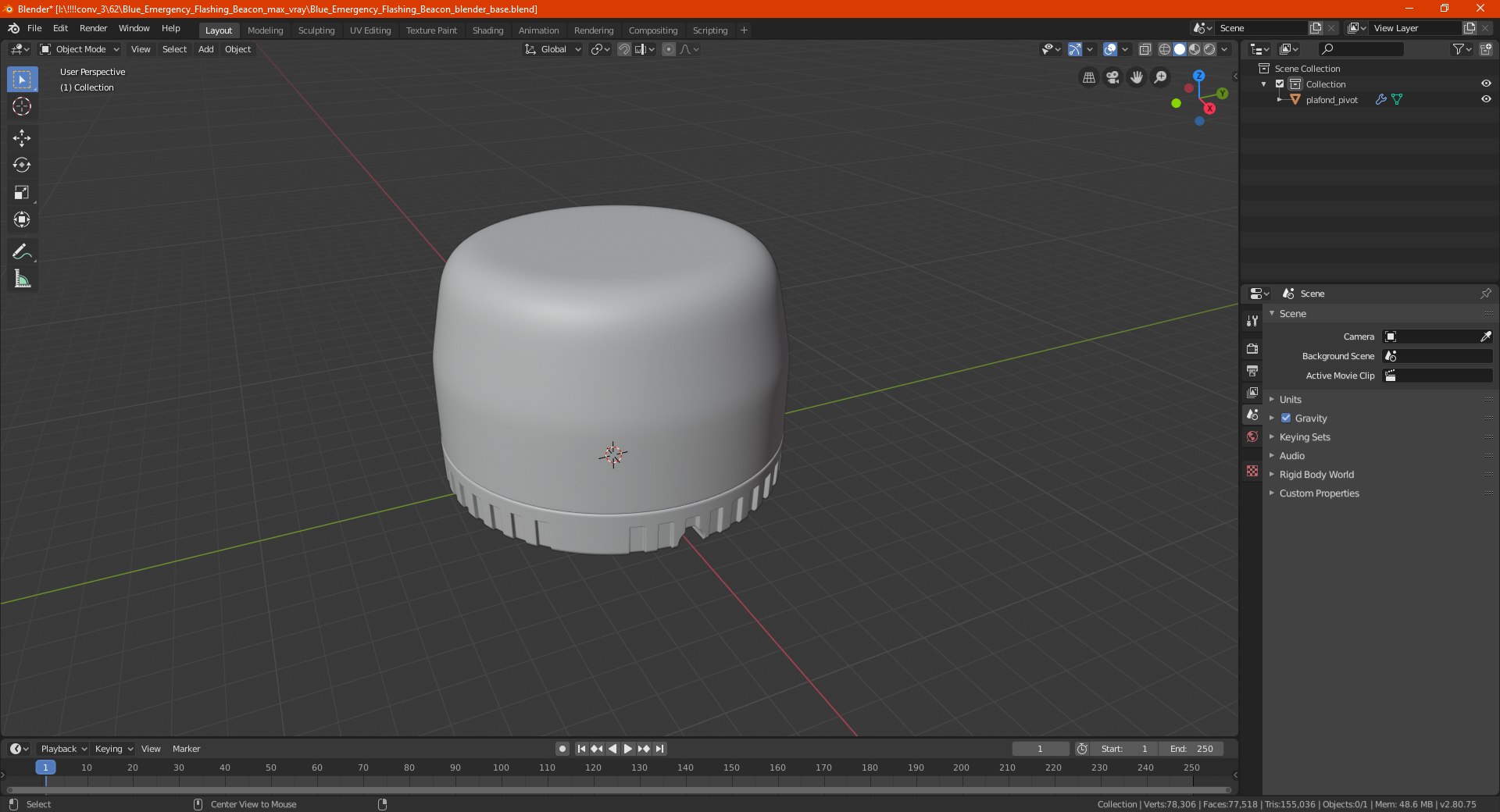 Emergency flashing beacon 3D model - TurboSquid 1709440
