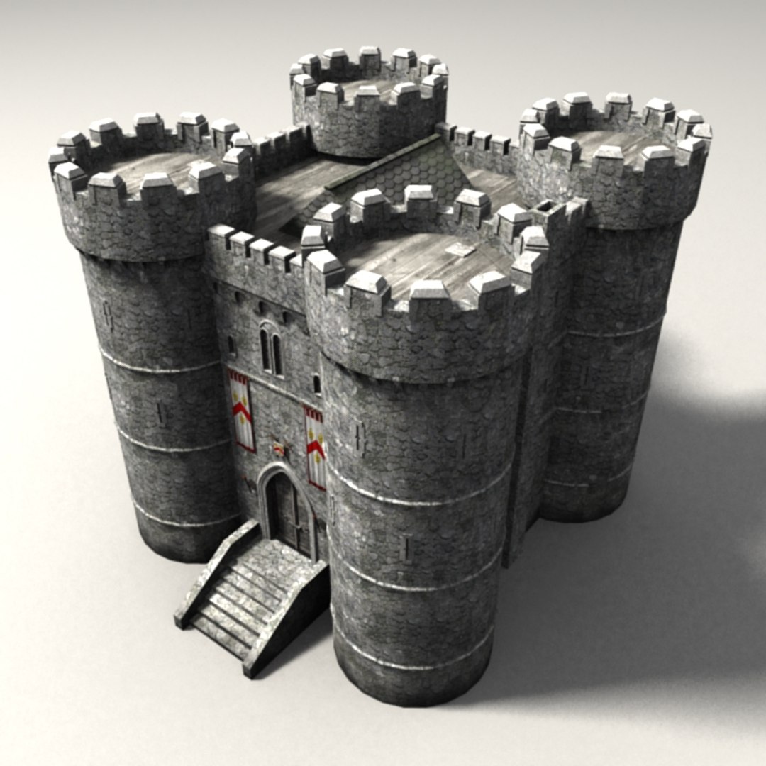 3ds max castle fortress tower