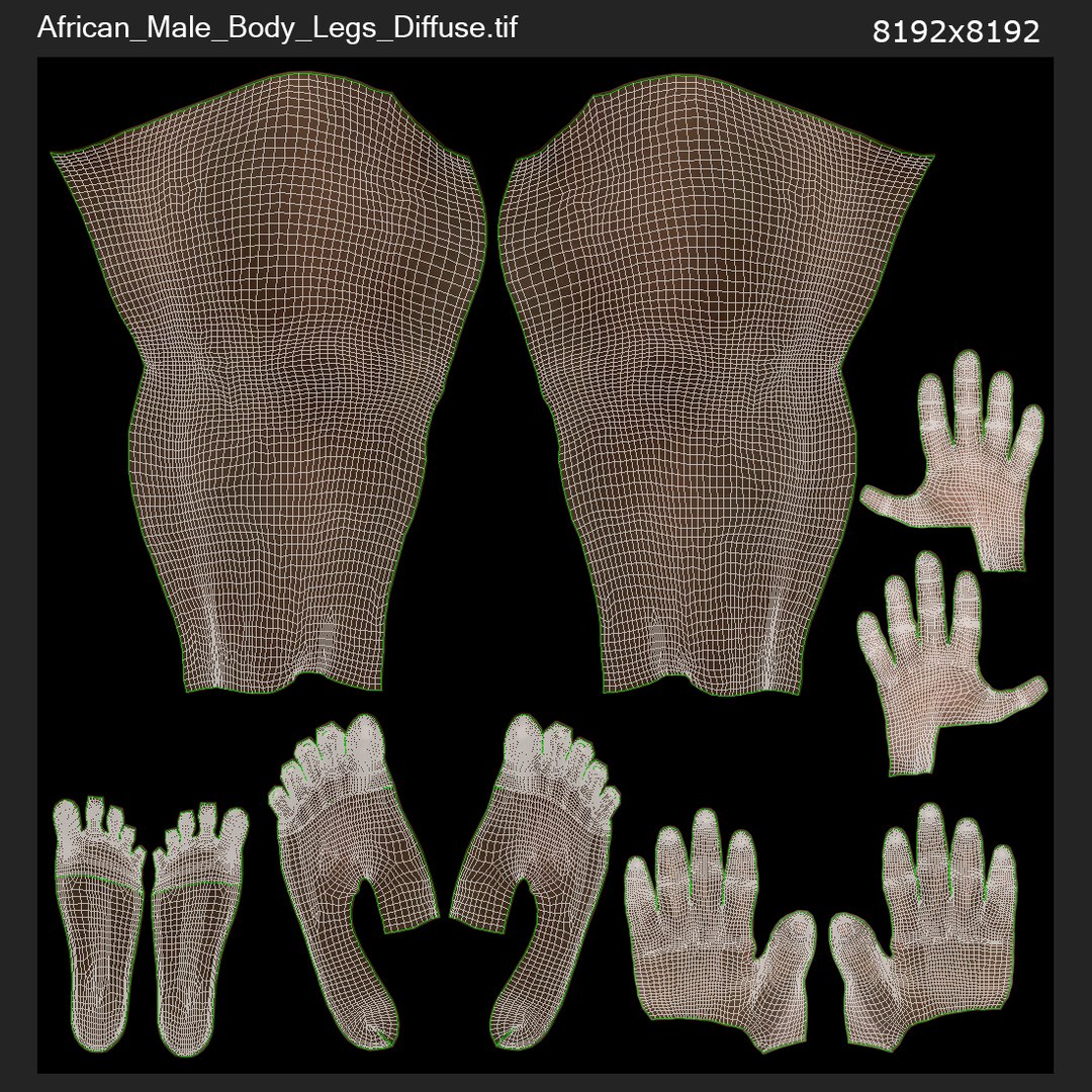 3D Model African Male Body - TurboSquid 1714298