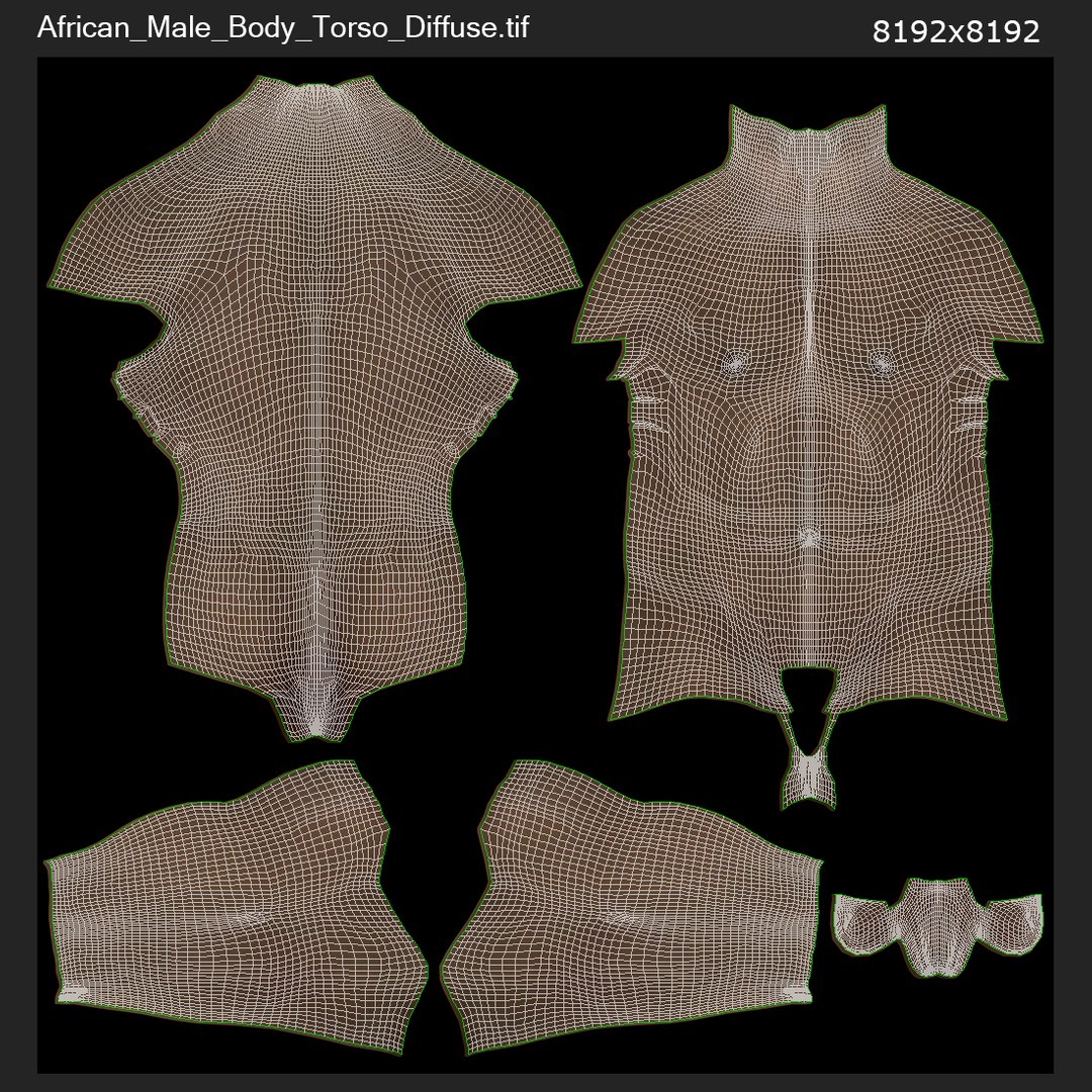 3D Model African Male Body - TurboSquid 1714298