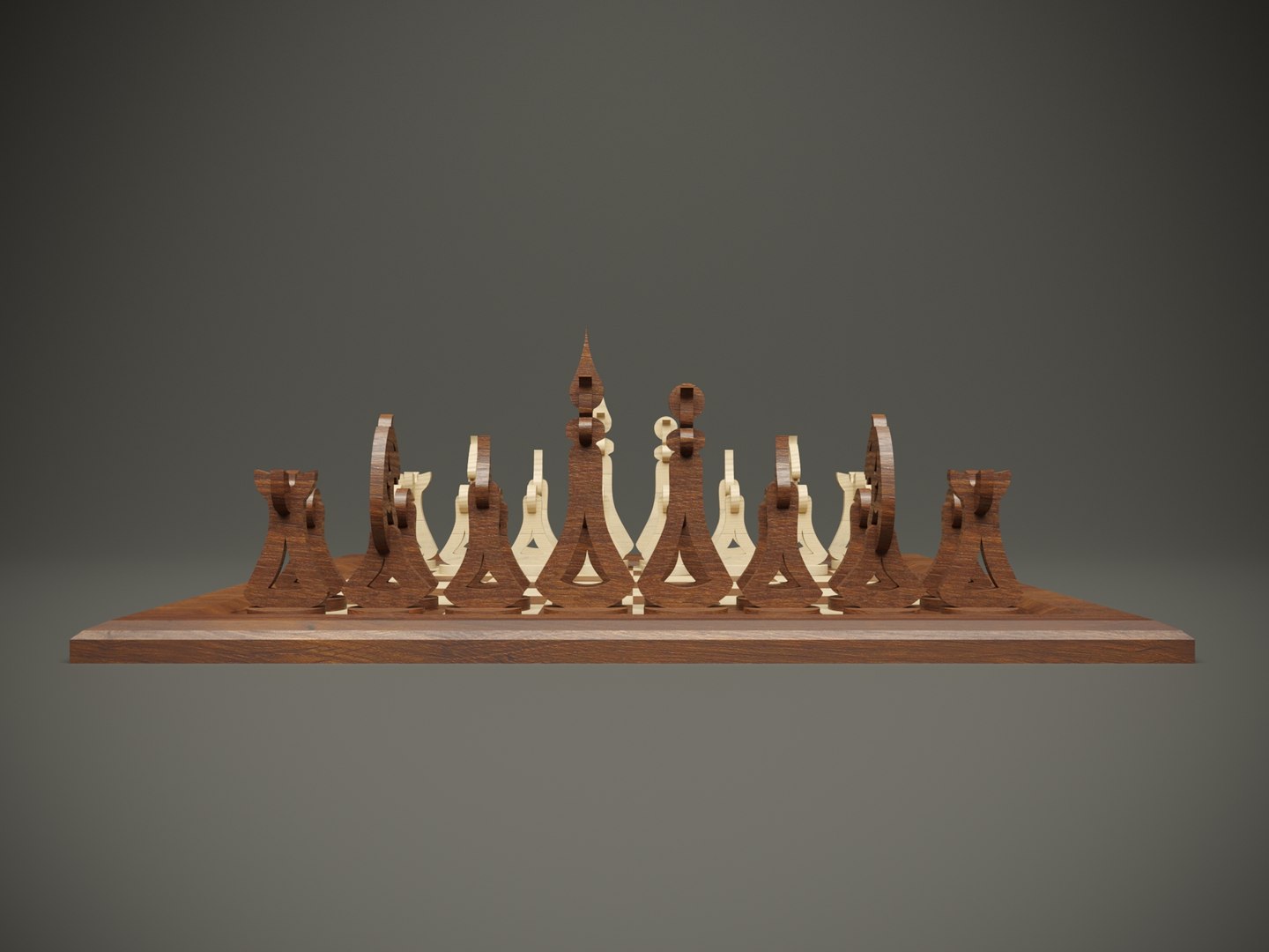 3D Wooden Parametric Chess Set For Cnc Machine - TurboSquid 2016575