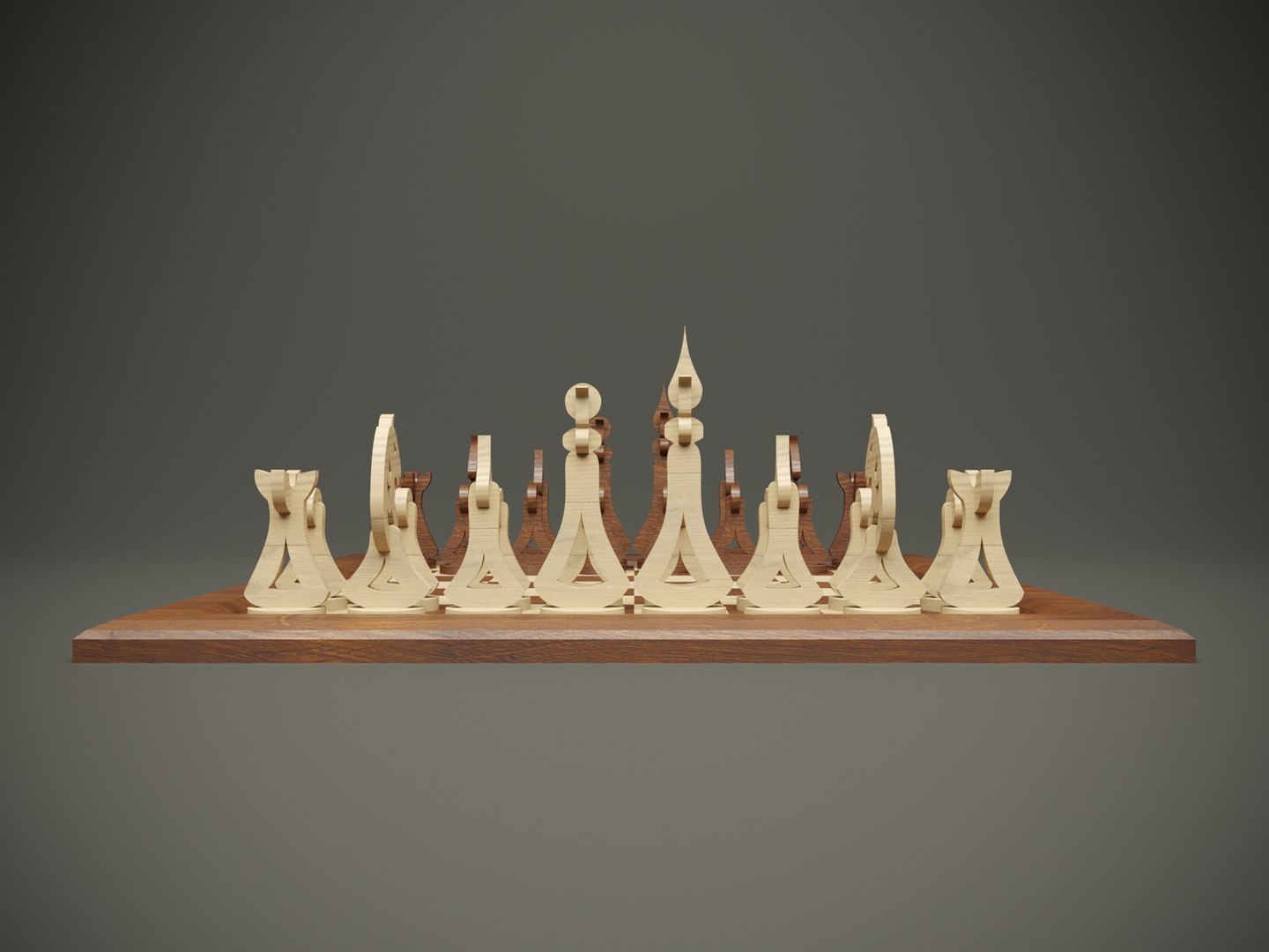 3D Wooden Parametric Chess Set For Cnc Machine - TurboSquid 2016575