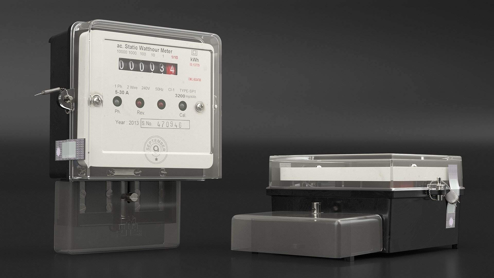 3D Electric Power Meter model - TurboSquid 2070405