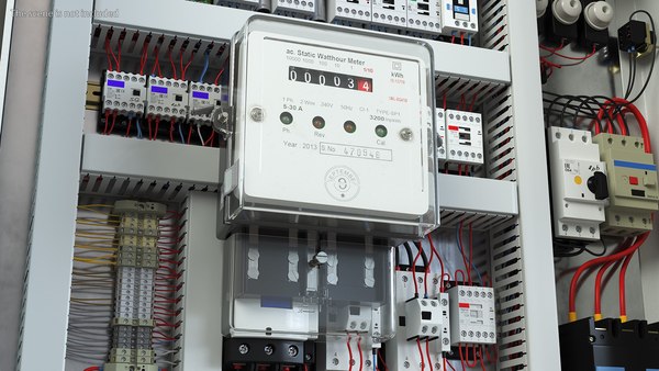 modelo 3d Medidor de energía eléctrica - TurboSquid 2070405