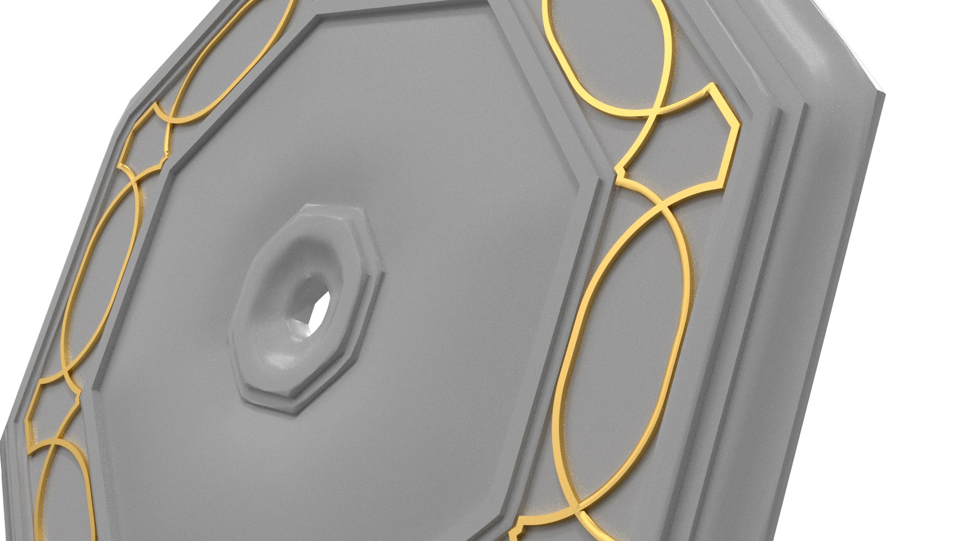 3D Model Ceiling Sockets Gypsum Plaster DR257 - TurboSquid 2133645