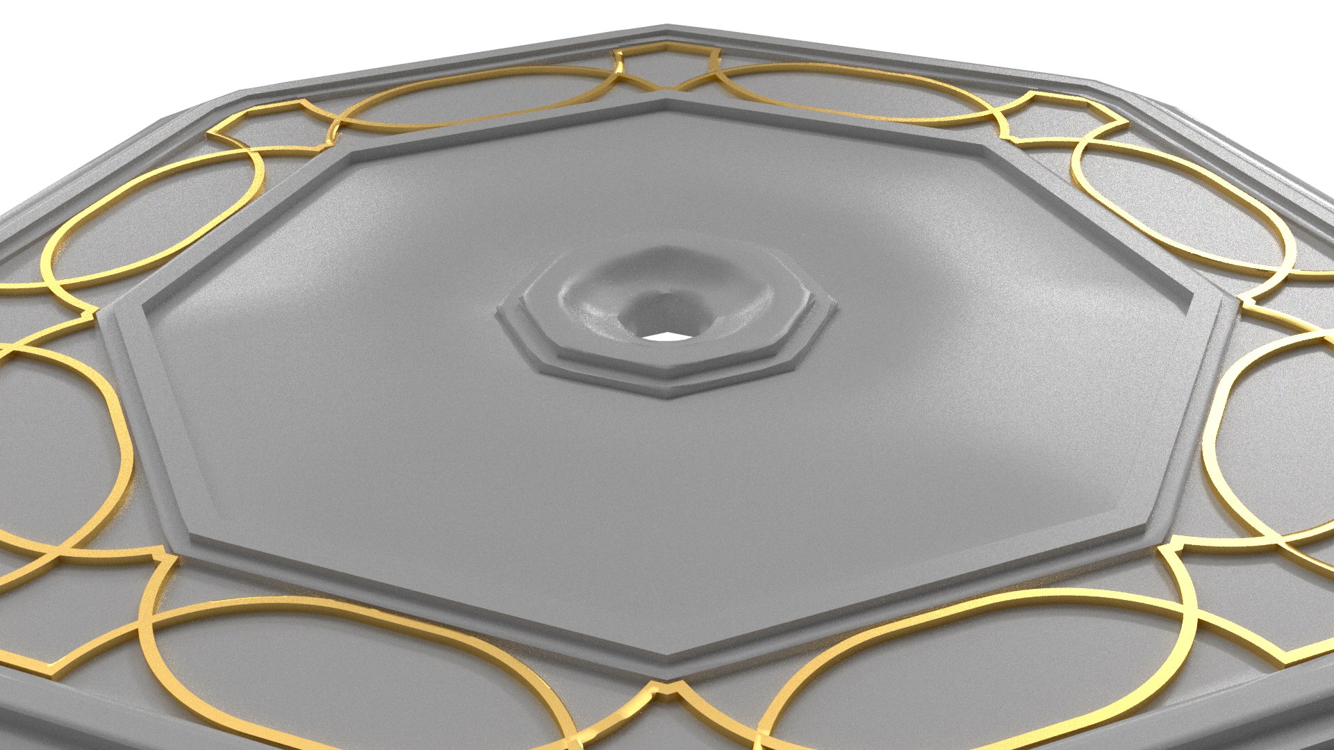 3D Model Ceiling Sockets Gypsum Plaster DR257 - TurboSquid 2133645