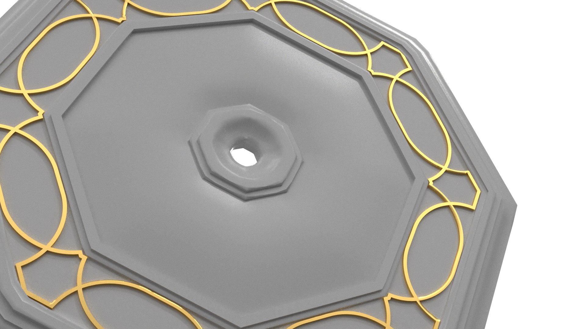 3D Model Ceiling Sockets Gypsum Plaster DR257 - TurboSquid 2133645