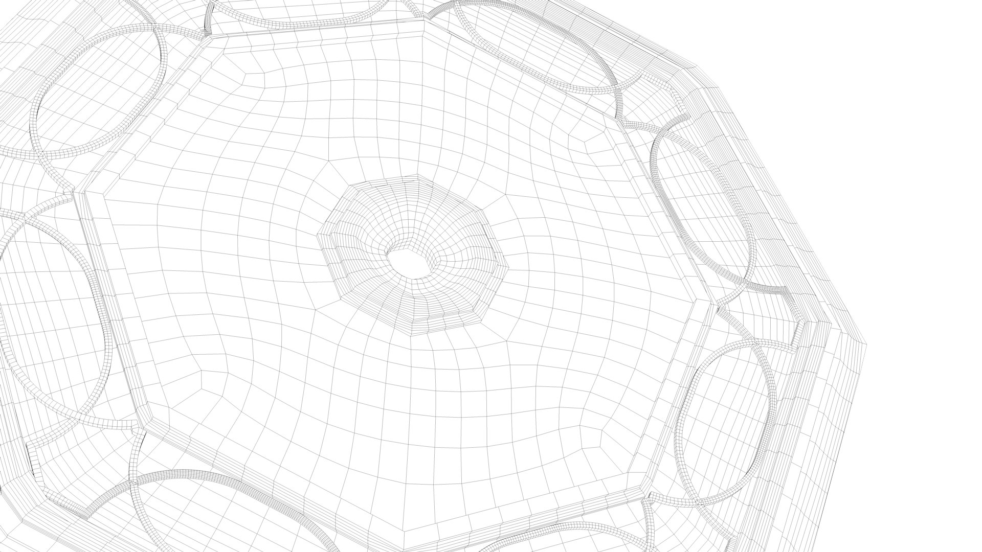 3D Model Ceiling Sockets Gypsum Plaster DR257 - TurboSquid 2133645