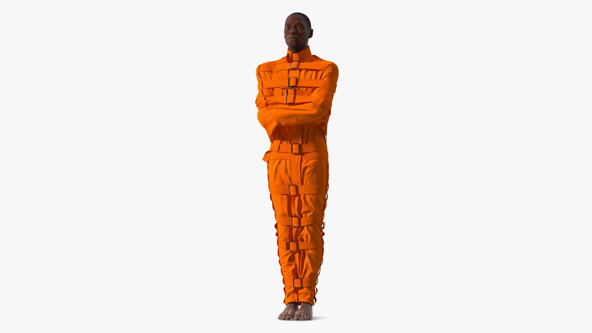 3D African American Male Figure In Straitjacket Model - TurboSquid 2291246