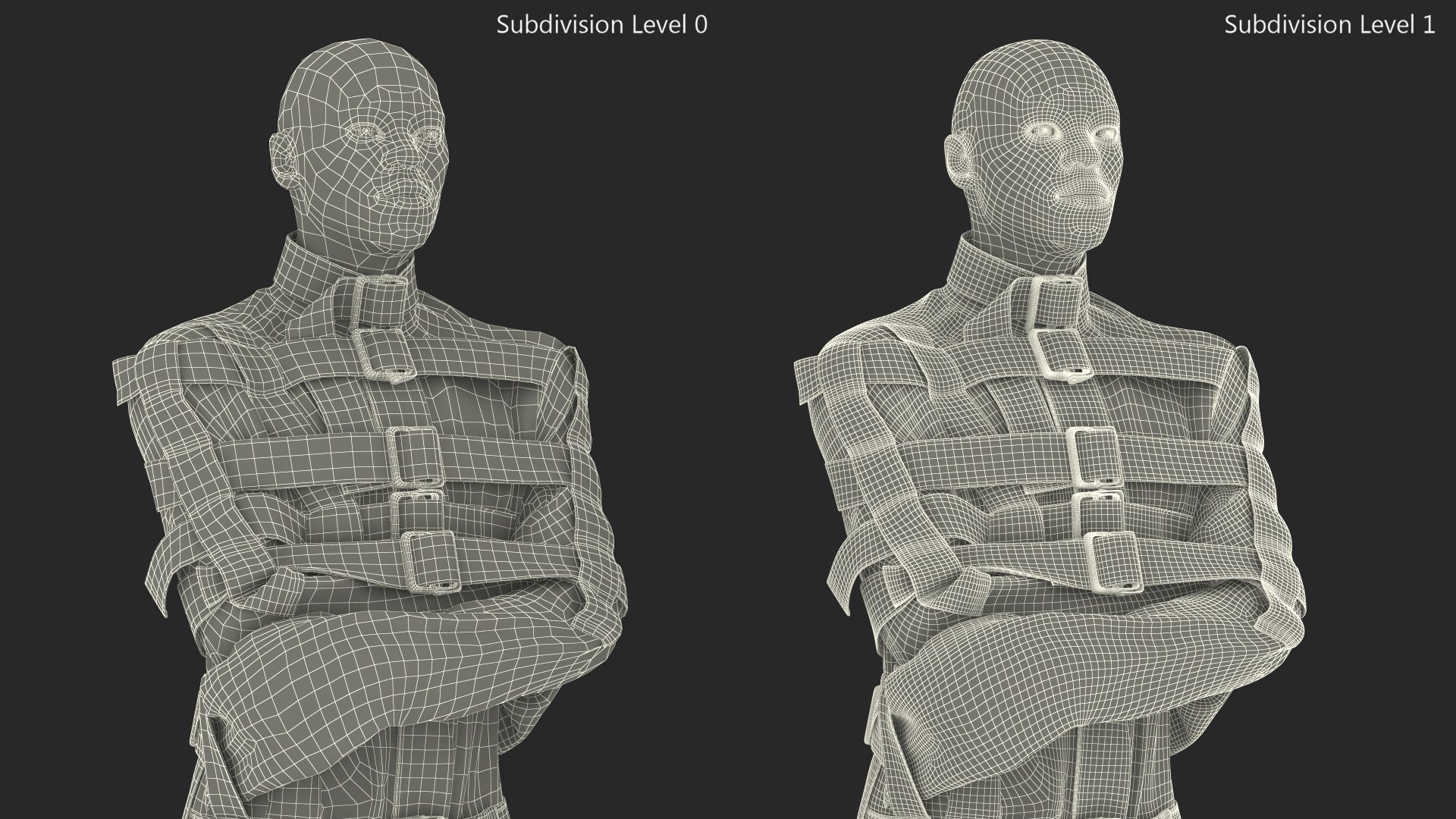 3D African American Male Figure In Straitjacket Model - TurboSquid 2291246