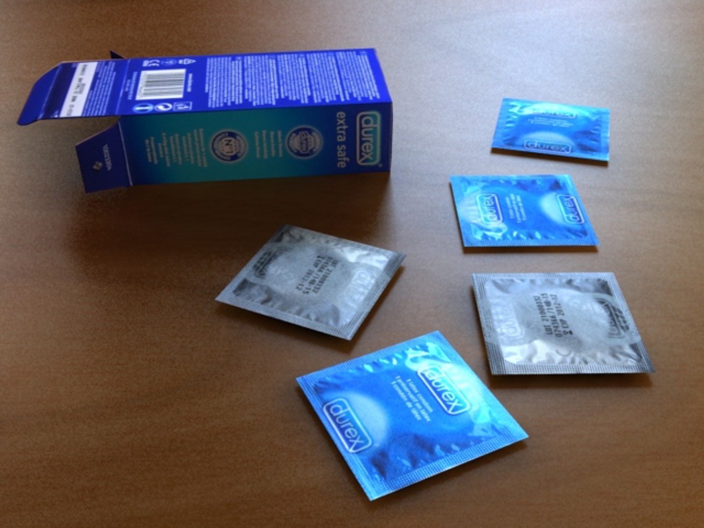 Condoms Box Pack 3d Model