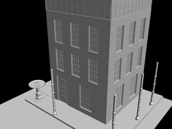 free architecture model 3d model