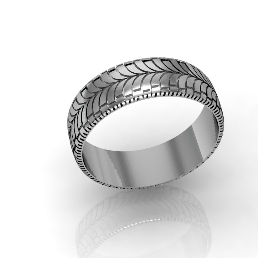 3D biker wheel wedding ring model - TurboSquid 1313969