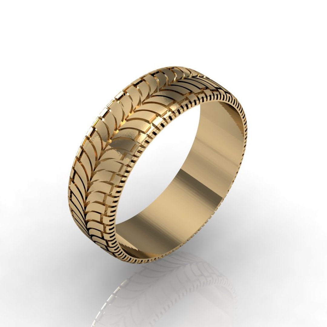 3D biker wheel wedding ring model - TurboSquid 1313969