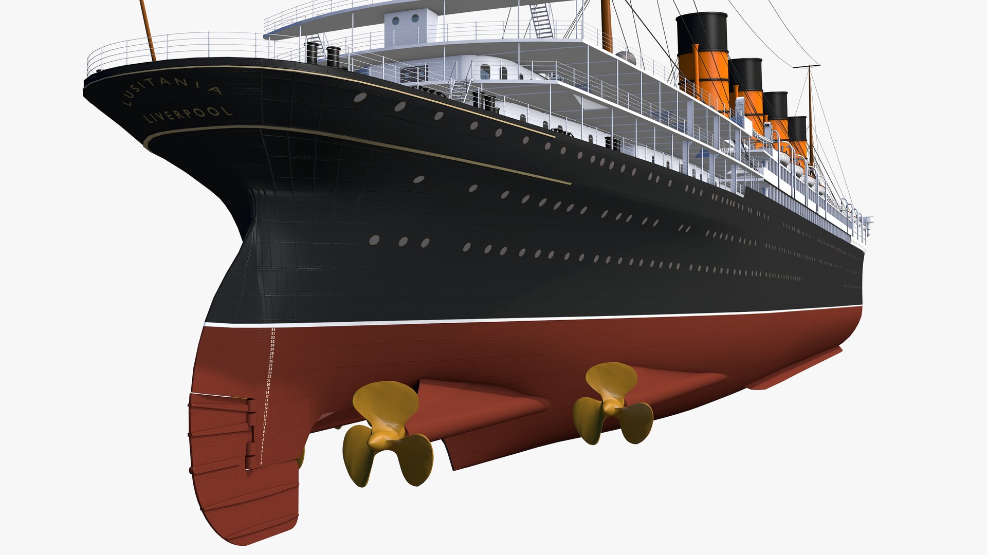 3D The Lusitania Model - TurboSquid 1730662