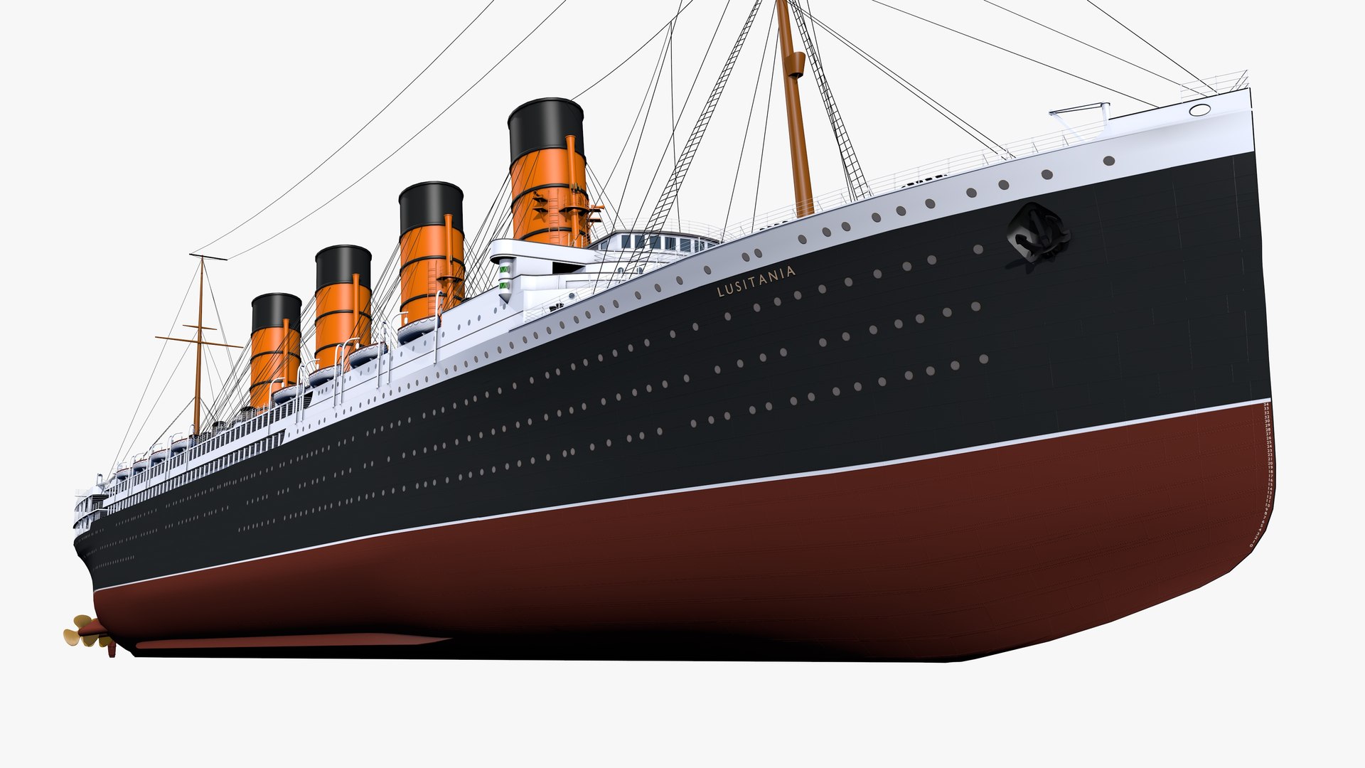 3D The Lusitania Model - TurboSquid 1730662