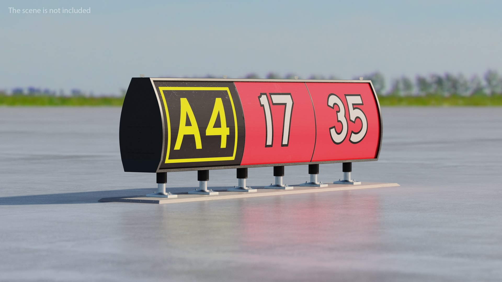 3D Airfiled Runway Guidance Sign - TurboSquid 2059855