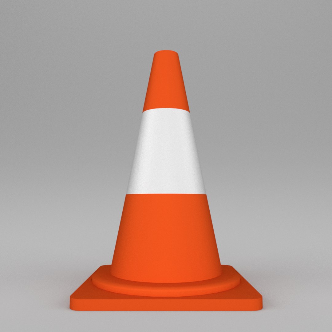 road cone 3d model