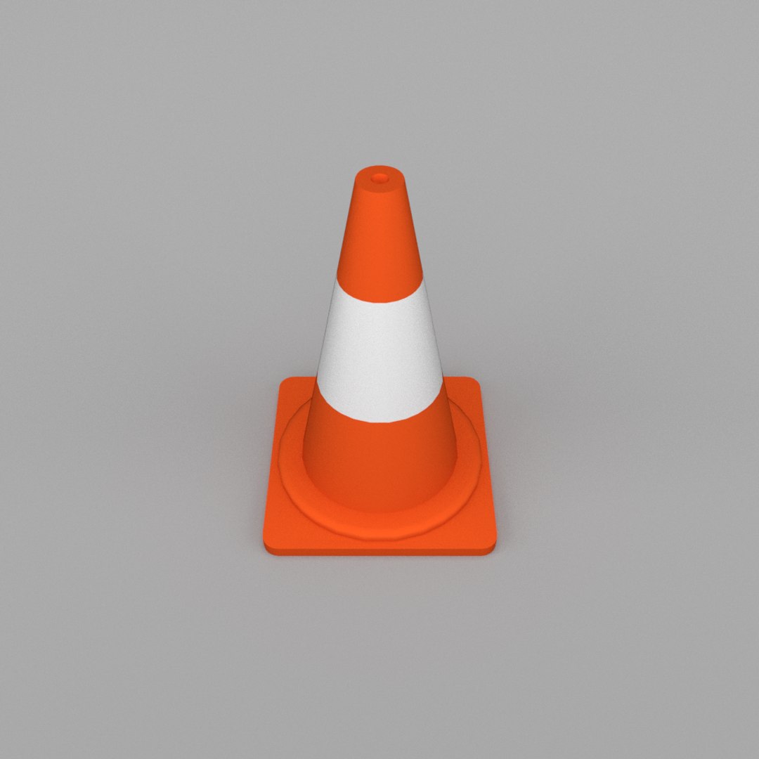 road cone 3d model