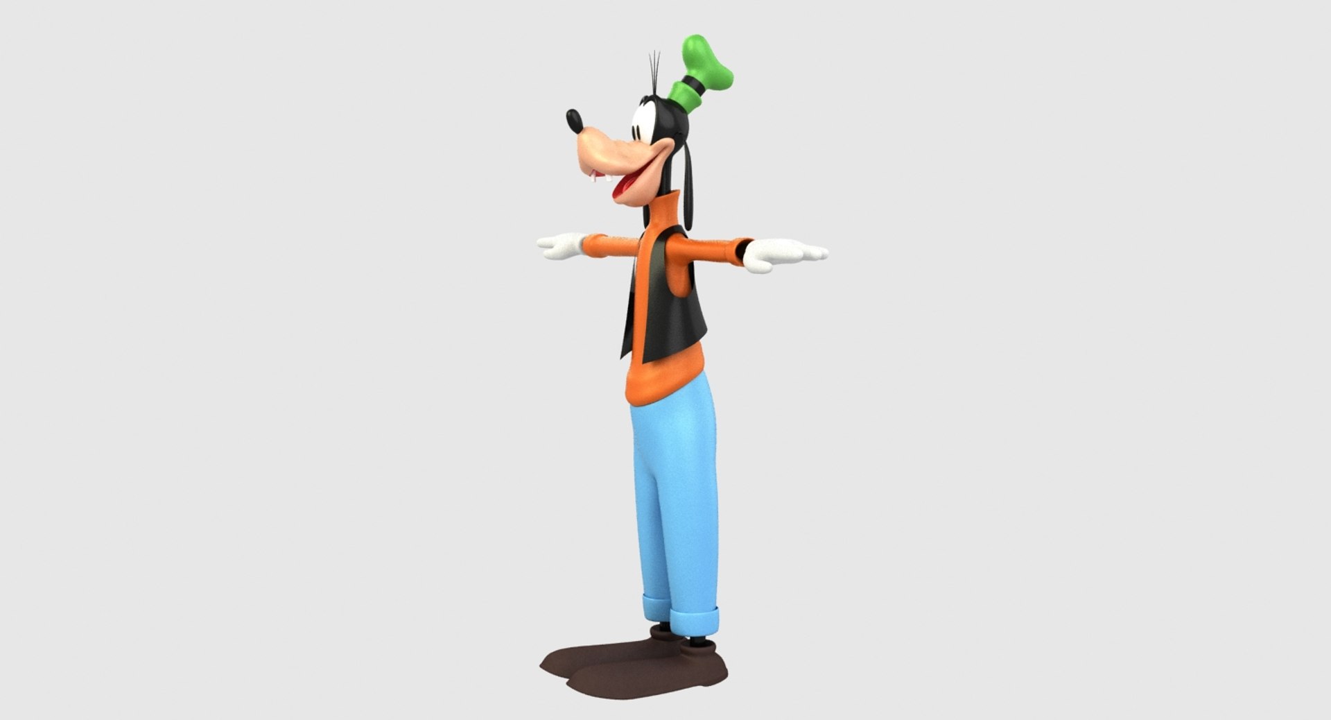 Disneys Goofy Rigged 3d Model