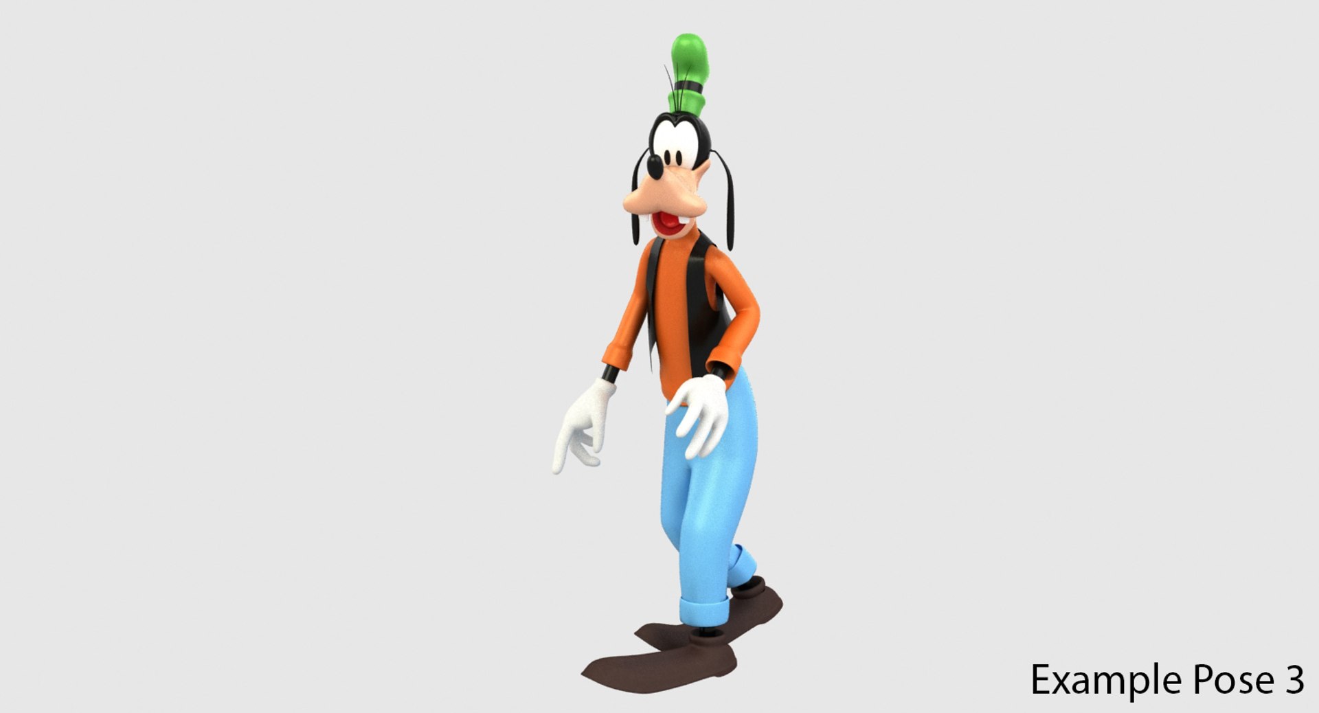Disneys Goofy Rigged 3d Model