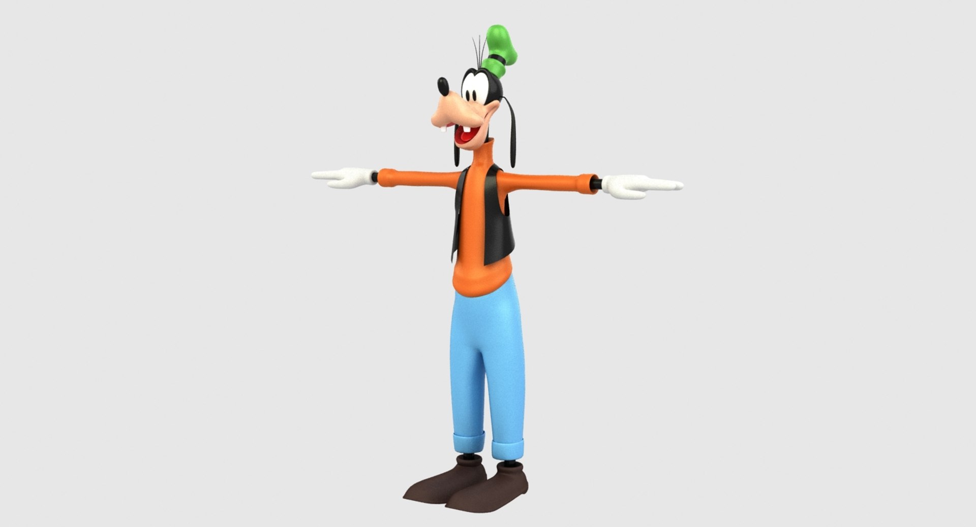 Disneys Goofy Rigged 3d Model