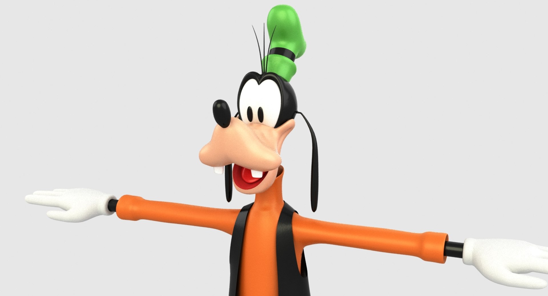 Disneys Goofy Rigged 3d Model