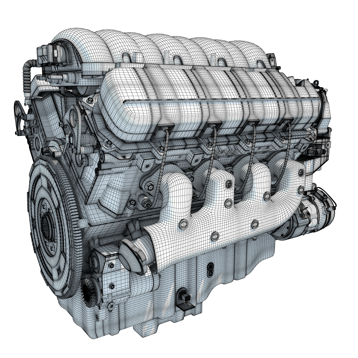 3d 2014 chevrolet silverado v8 engine model