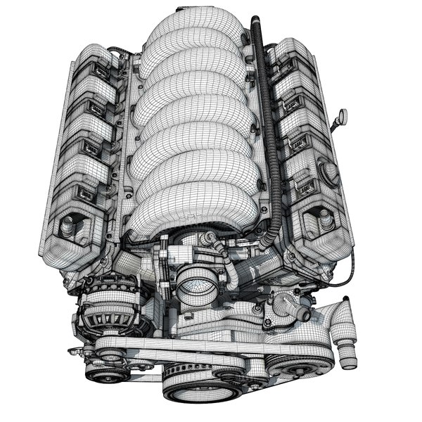 3d 2014 chevrolet silverado v8 engine model