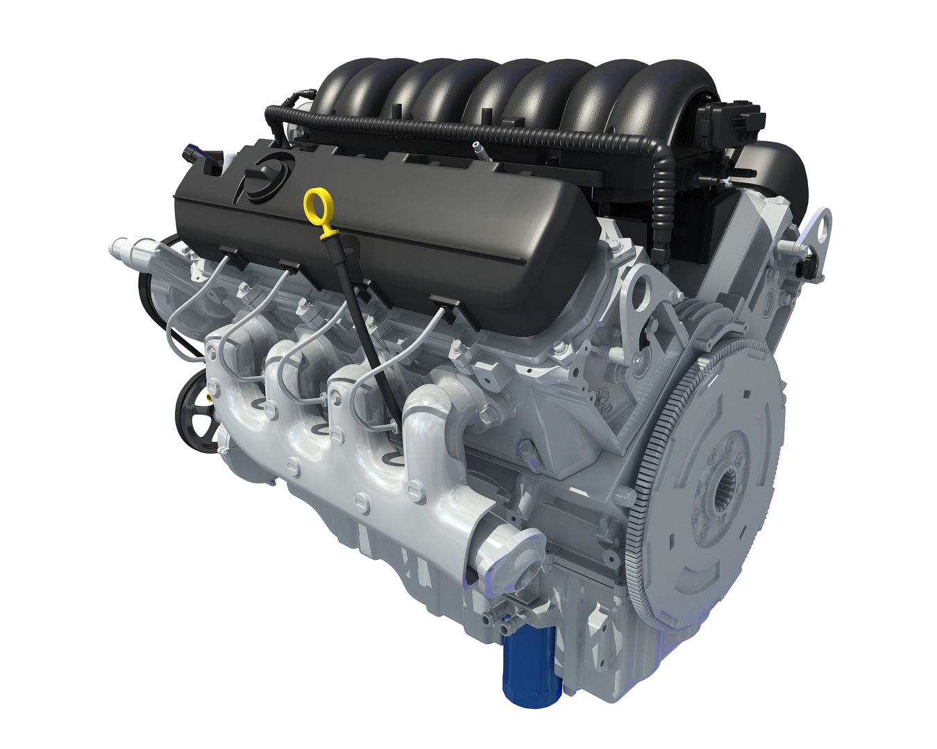 3d 2014 Chevrolet Silverado V8 Engine Model