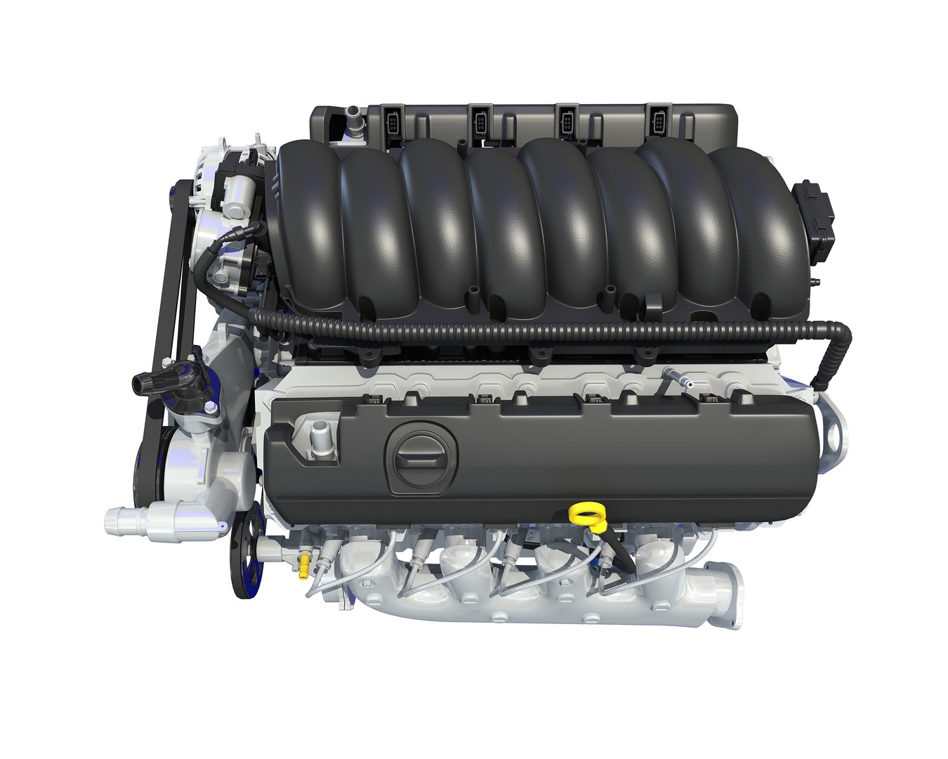 3d 2014 Chevrolet Silverado V8 Engine Model