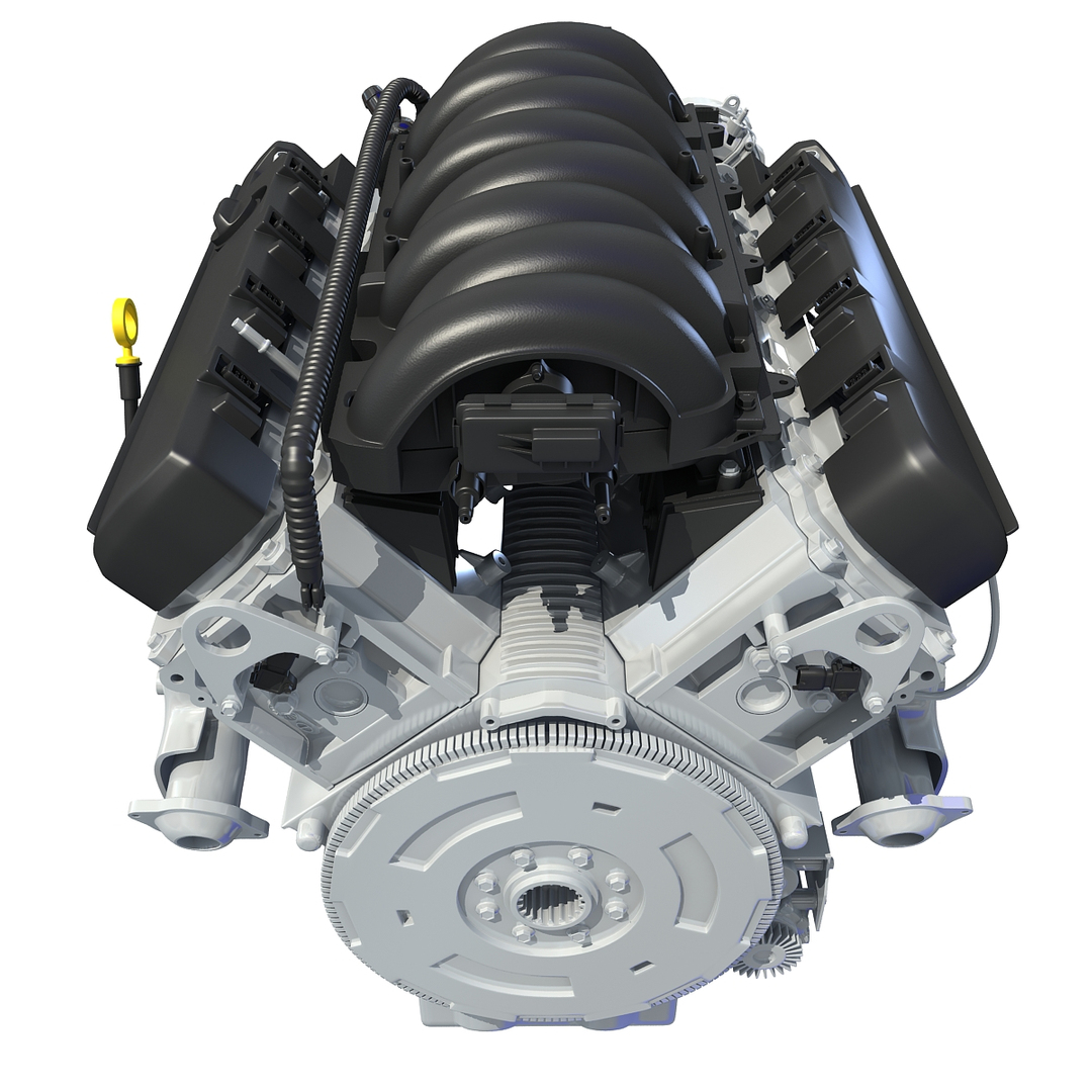 3d 2014 chevrolet silverado v8 engine model