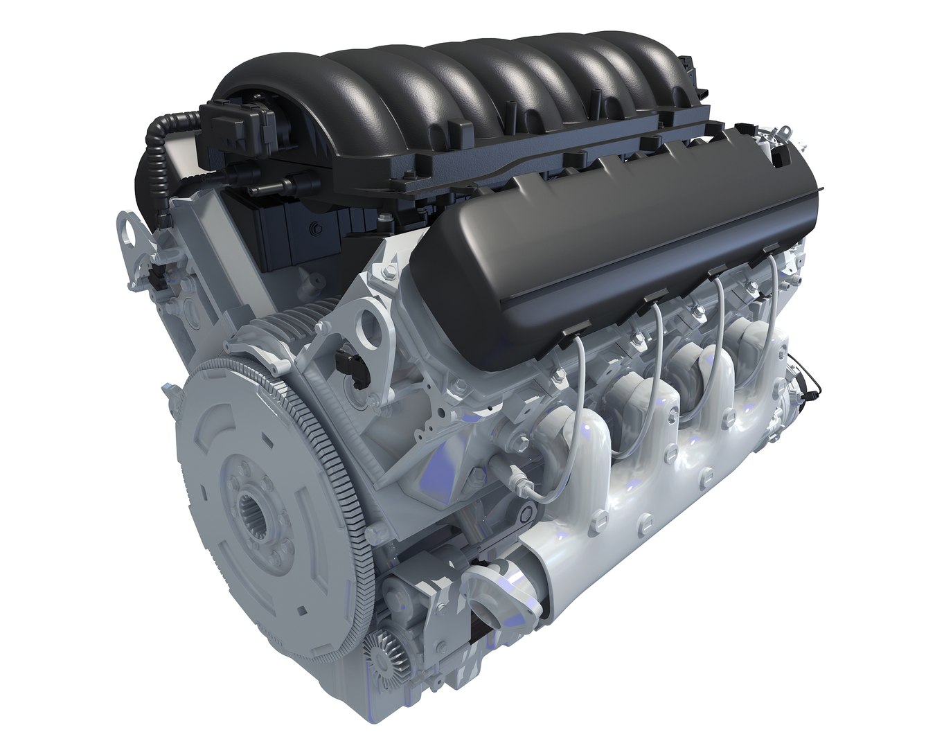 3d 2014 Chevrolet Silverado V8 Engine Model