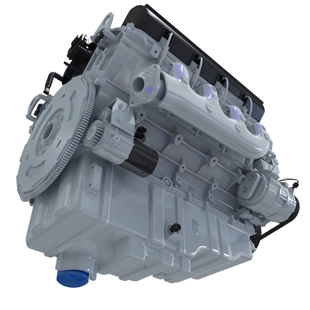 3d 2014 Chevrolet Silverado V8 Engine Model